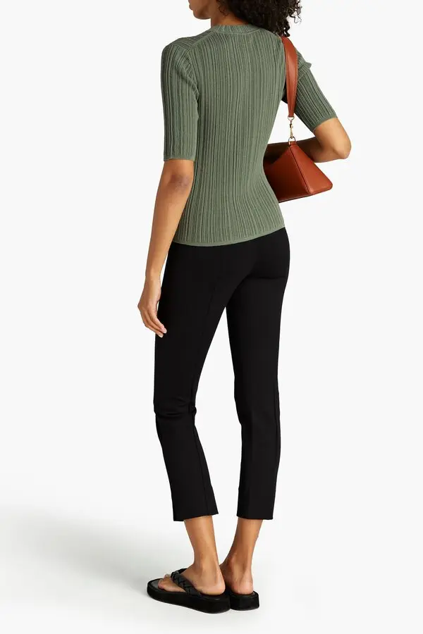 Vince Ribbed Cotton Top