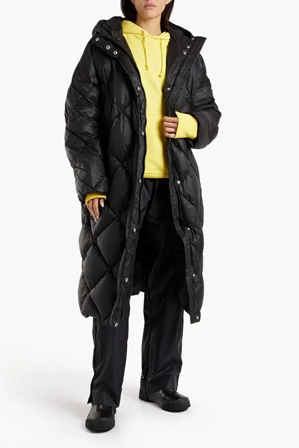 STAND STUDIO Farrah Quilted Shell Hooded Coat