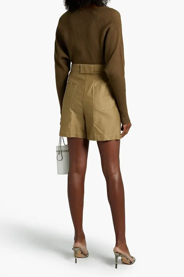 Good American Ribbed-knit Bodysuit - Army Green