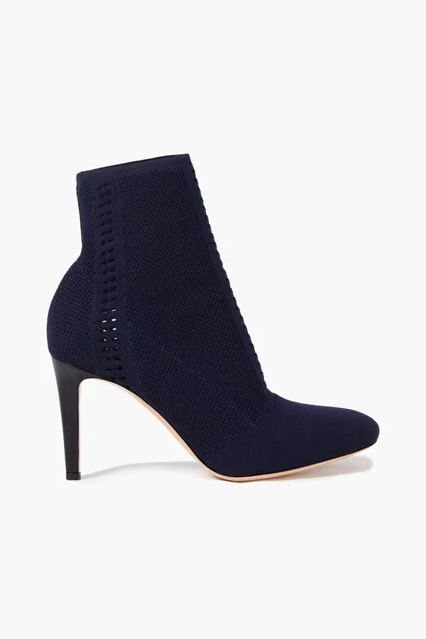 GIANVITO ROSSI Stretchmesh Ankle Boots - Midnight Blue
