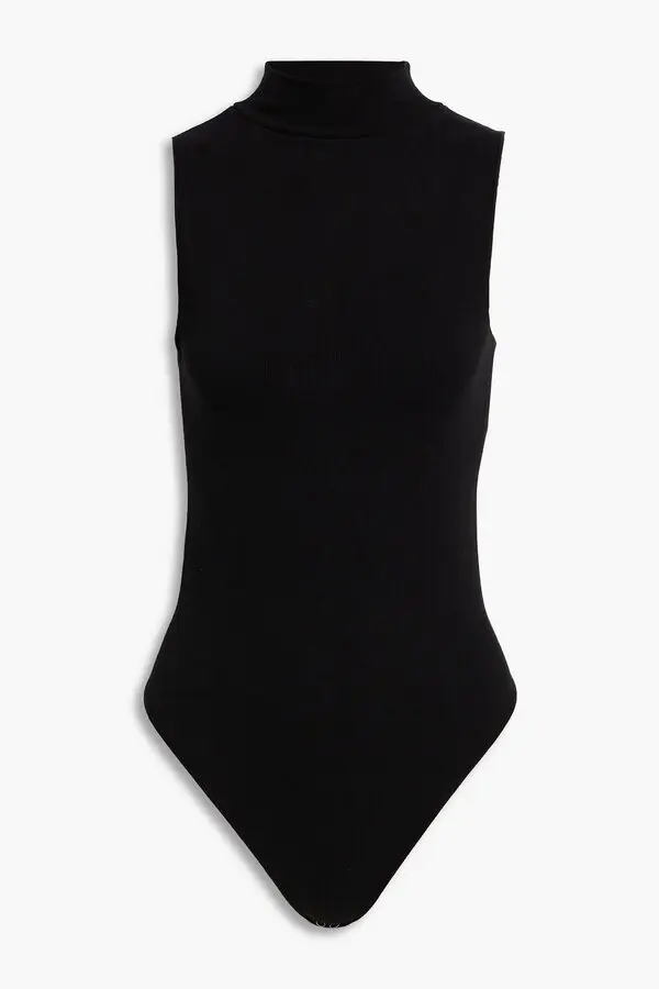 Good American Ribbed Jersey Bodysuit - Black
