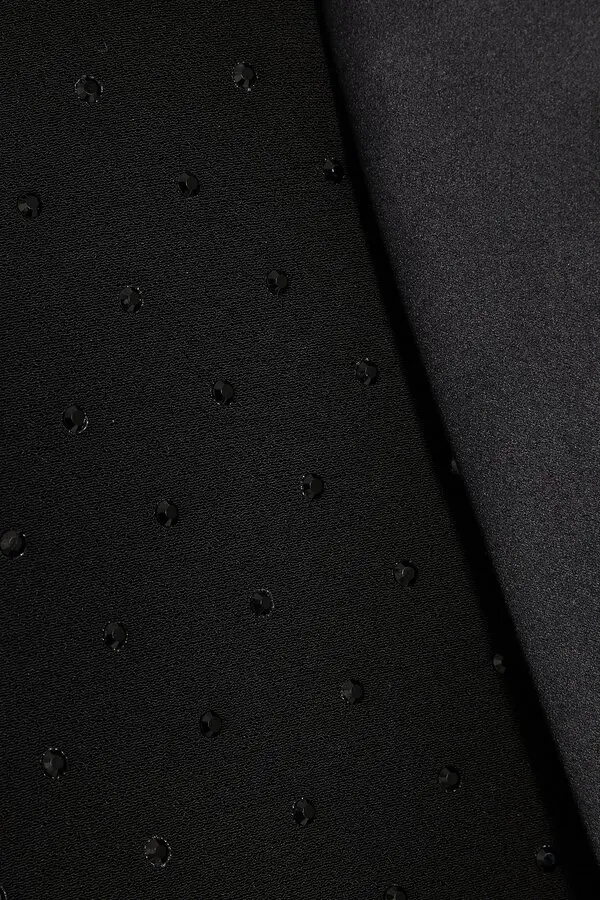 Balmain Crystalembellished Satintrimmed Crepe Tuxedo Jacket