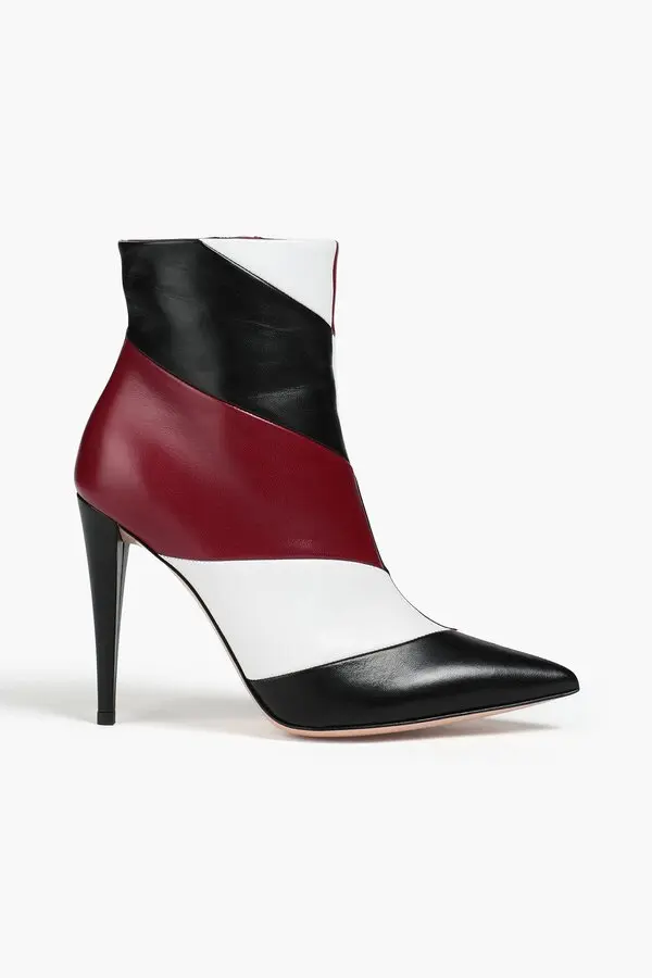 GIANVITO ROSSI Hadley Colorblock Leather Ankle Boots