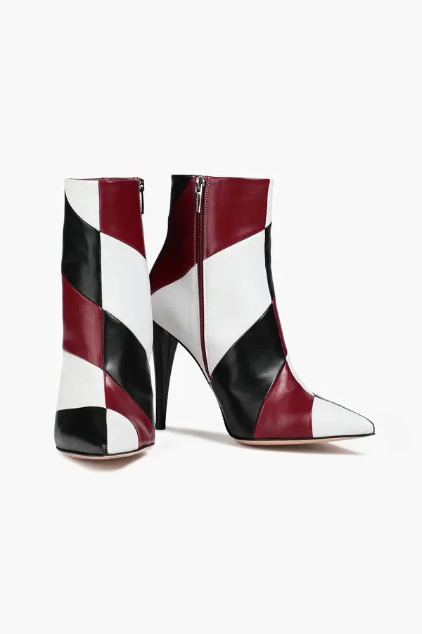 GIANVITO ROSSI Hadley Colorblock Leather Ankle Boots