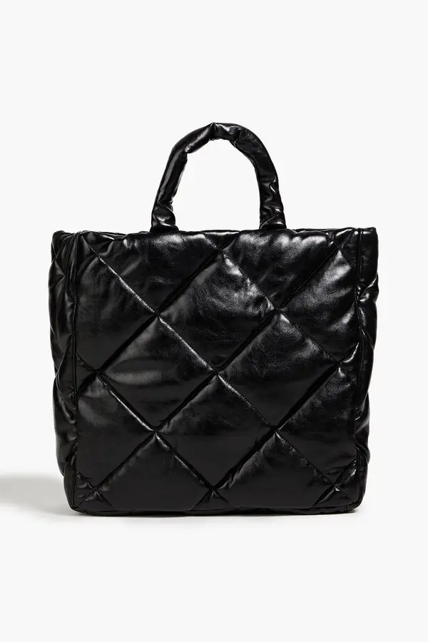 STAND STUDIO Assante Diamond Quilted Faux Leather Tote