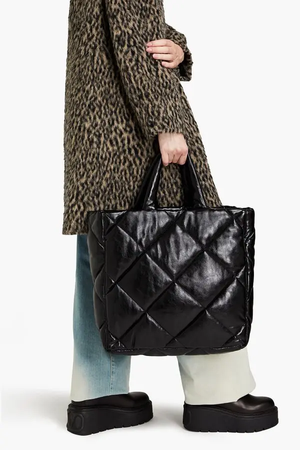 STAND STUDIO Assante Diamond Quilted Faux Leather Tote