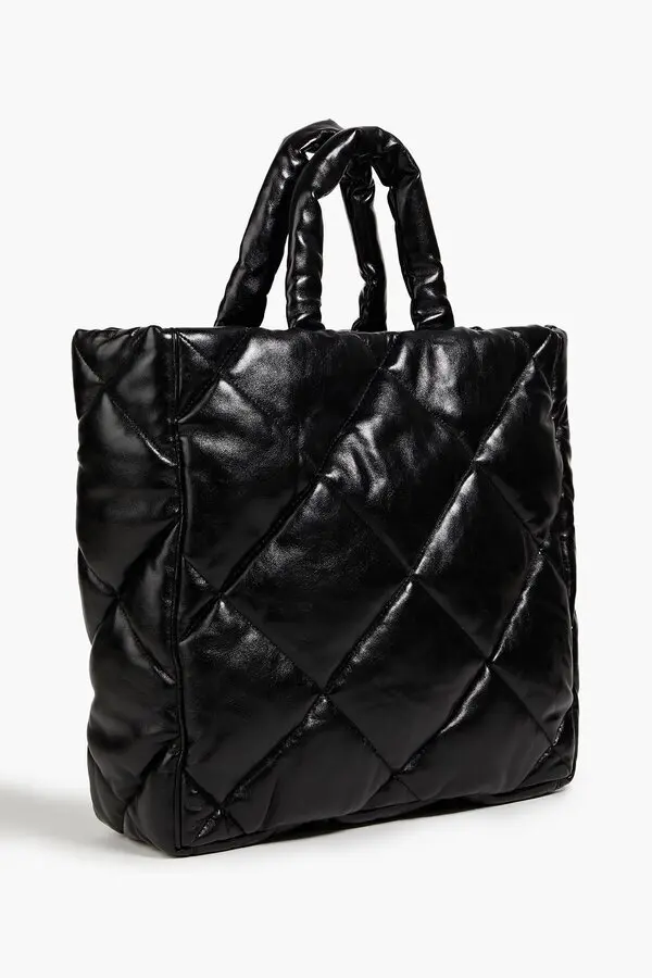 STAND STUDIO Assante Diamond Quilted Faux Leather Tote