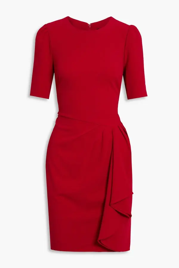 strapless open back dress Calvin Klein Scuba Crepe Trapeze Dress with Neck Tie  Strawburry17