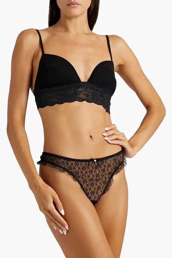 Cosabella Never Say Never Softie Lacetrimmed Stretchmesh Softcup Bra