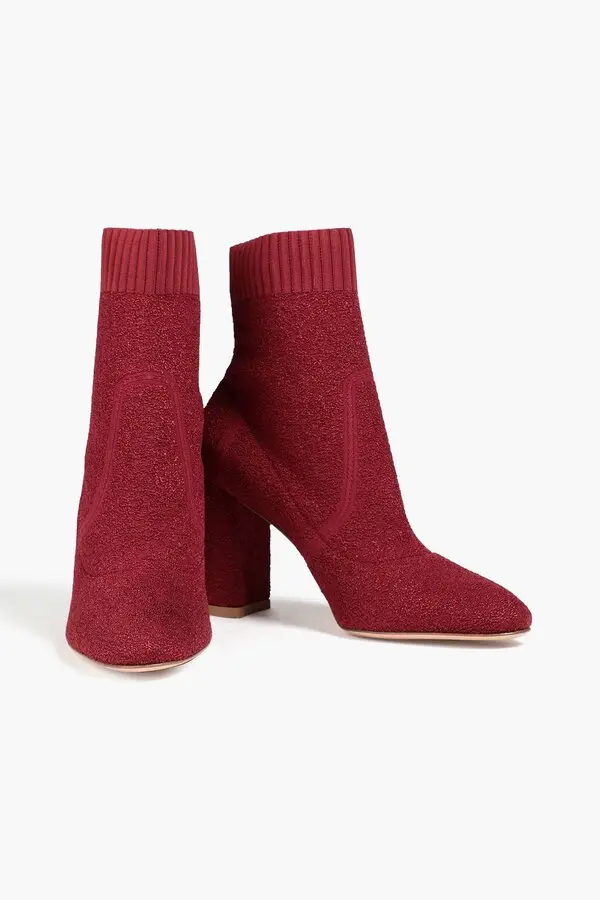 GIANVITO ROSSI Isa Boucléknit Sock Boots
