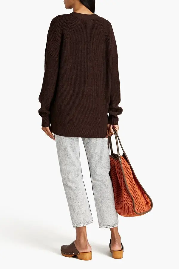 Rag & Bone Selah Mélange Ribbed Wool Cardigan