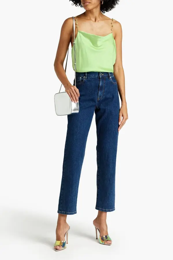 Cami Nyc Draped Stretchsilk Satin Camisole