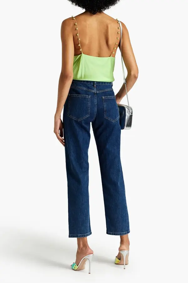 Cami Nyc Draped Stretchsilk Satin Camisole