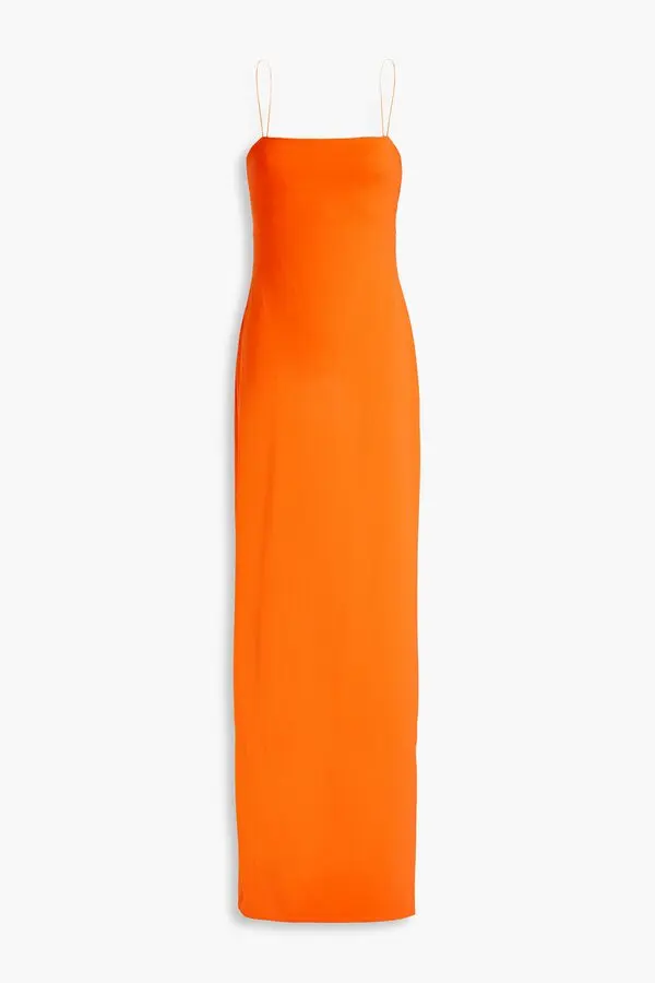 alice and olivia orange maxi dress Montana Lace Up Back Maxi Gown by alice + olivia at THE MILE