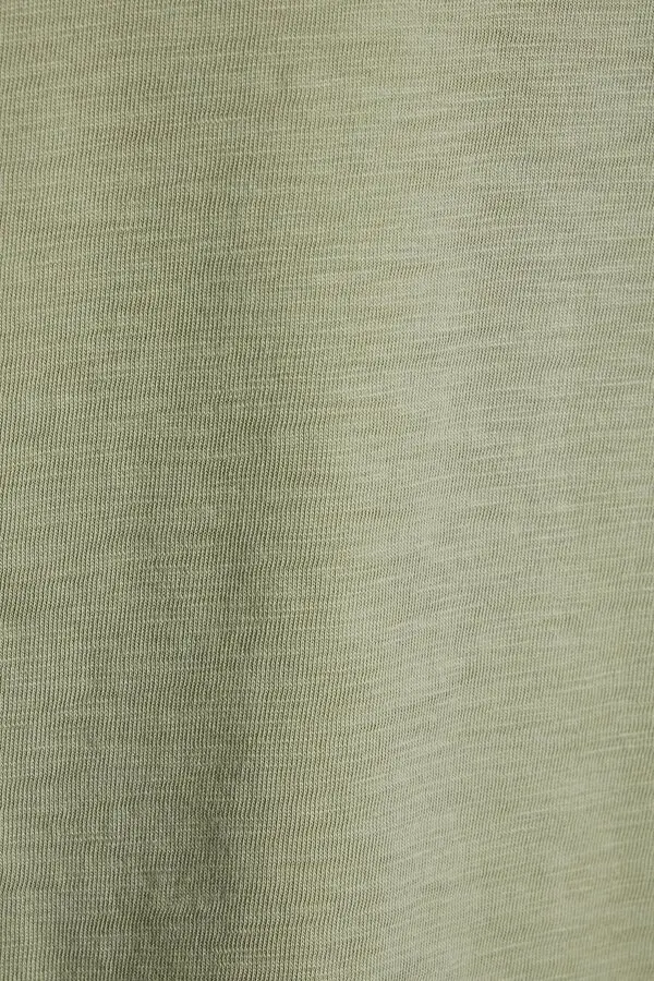 Rag & Bone Slub Organic Pima Cotton Jersey U-neck T-shirt - Sage Green
