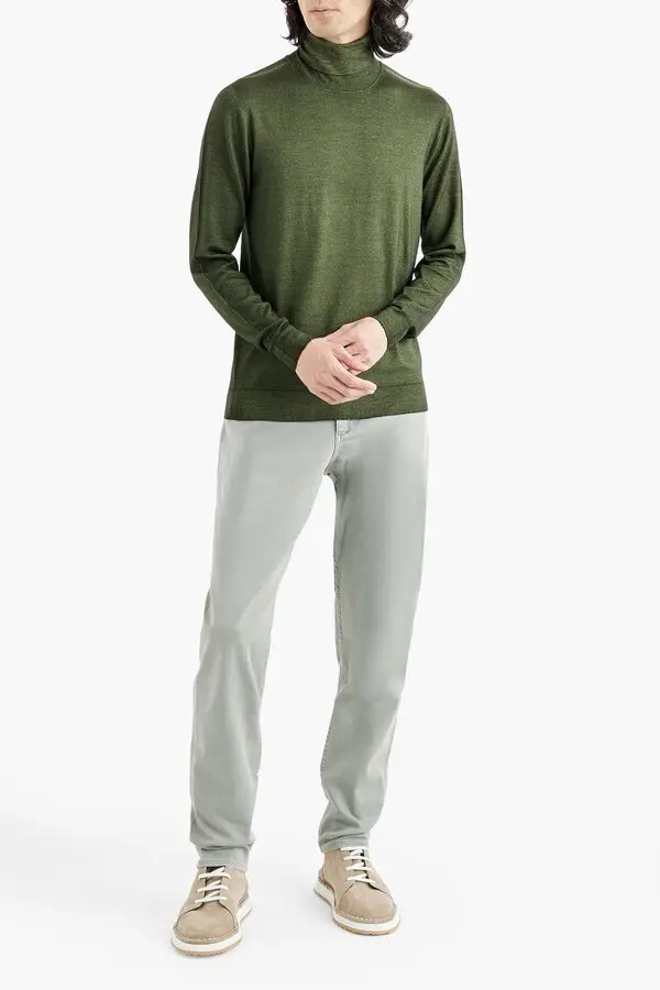 Peserico Mélange Wool Turtleneck Sweater