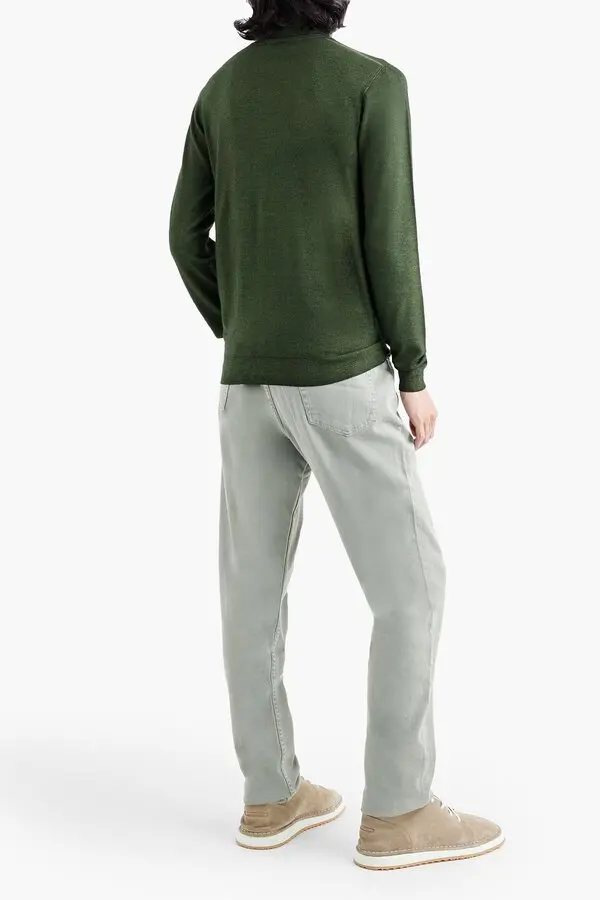 Peserico Mélange Wool Turtleneck Sweater