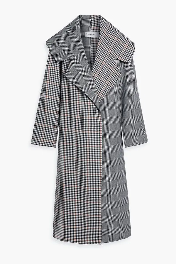 Oscar De La Renta Checked Wool Coat