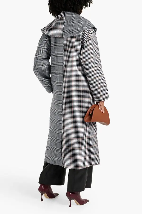 Oscar De La Renta Checked Wool Coat