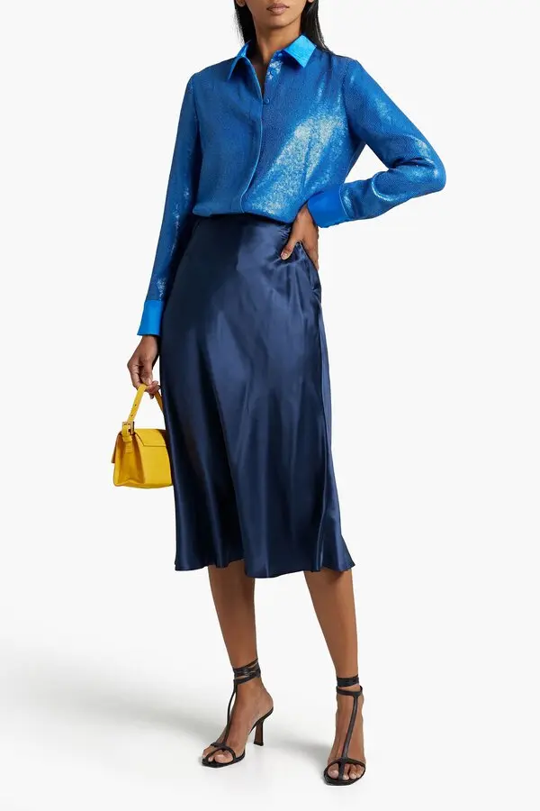 Alice + Olivia Willa Sequined Woven Shirt