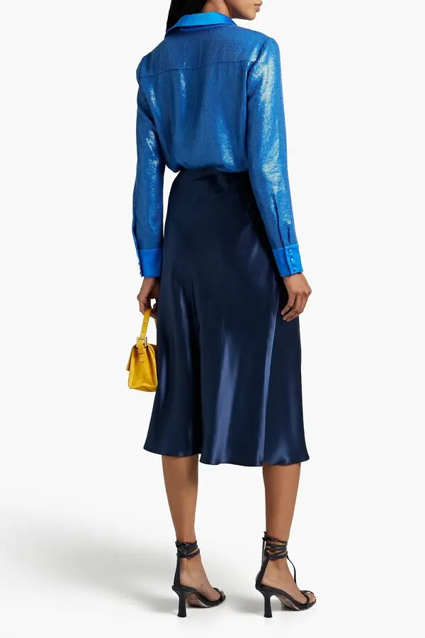 Alice + Olivia Willa Sequined Woven Shirt