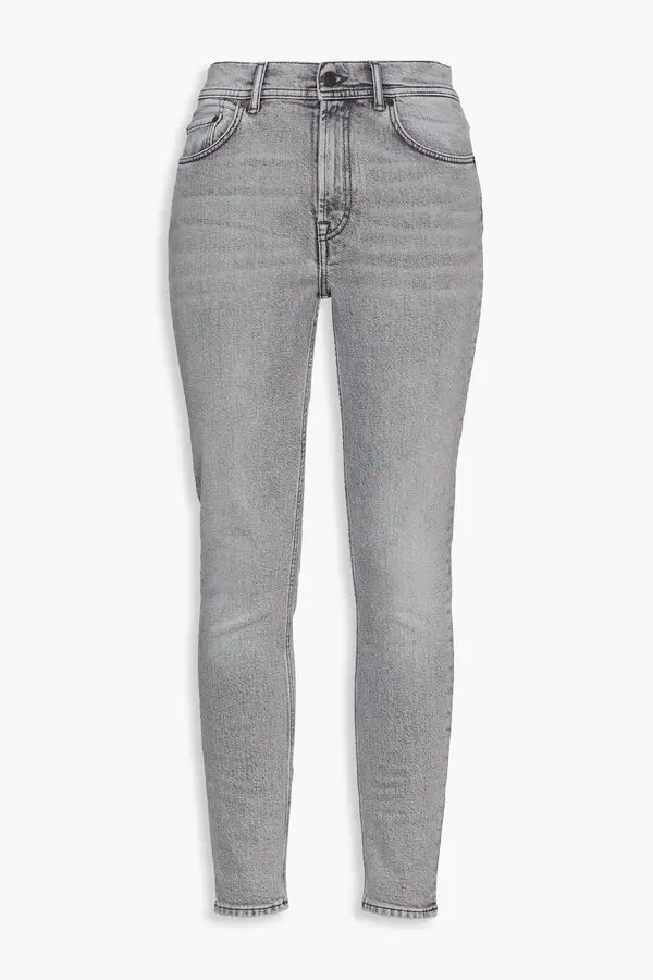 Acne Studios Faded High-rise Skinny Jeans - Gray