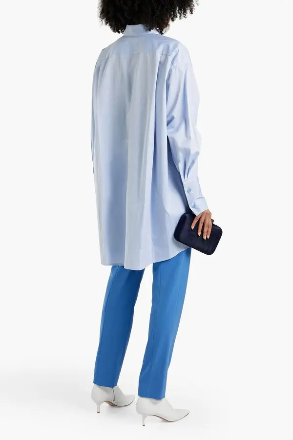Oscar De La Renta Oversized Cotton Twill Shirt