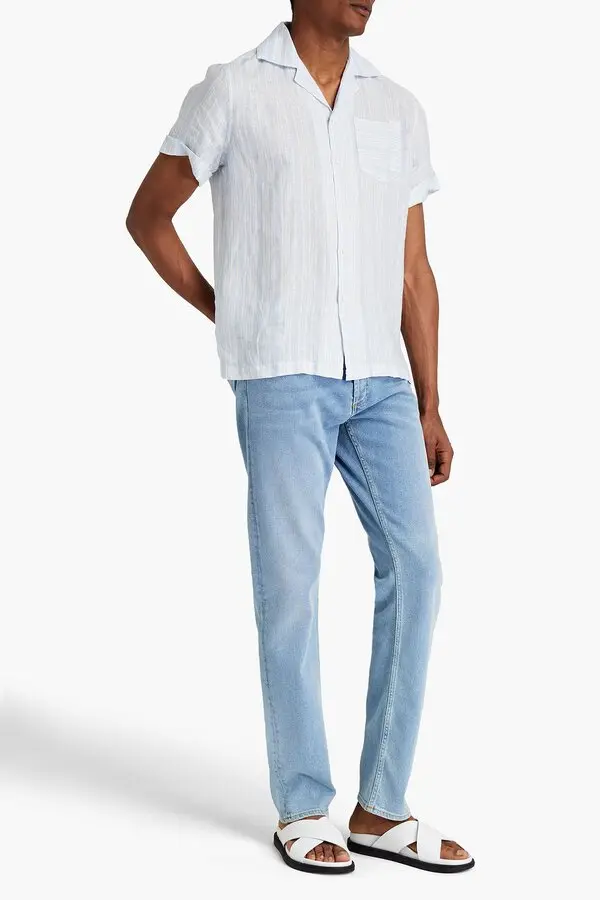 Frescobol Carioca Thomas Striped Linen Shirt