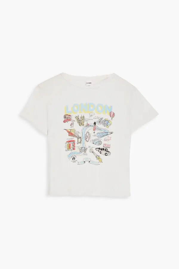 RE/DONE Printed Cottonjersey Tshirt