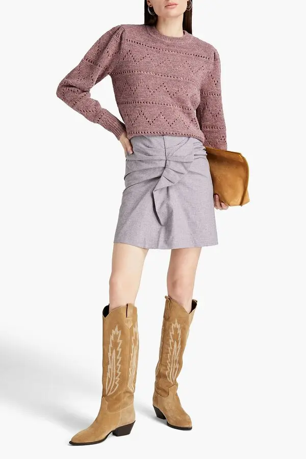 MARANT ETOILE Ines Houndstooth Mini Skirt
