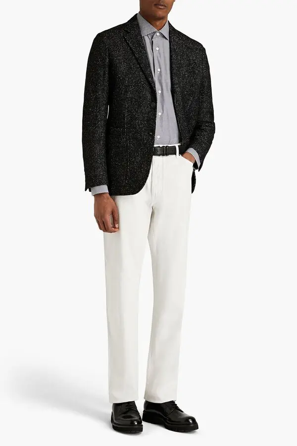 Zegna Bouclé Blazer - Black
