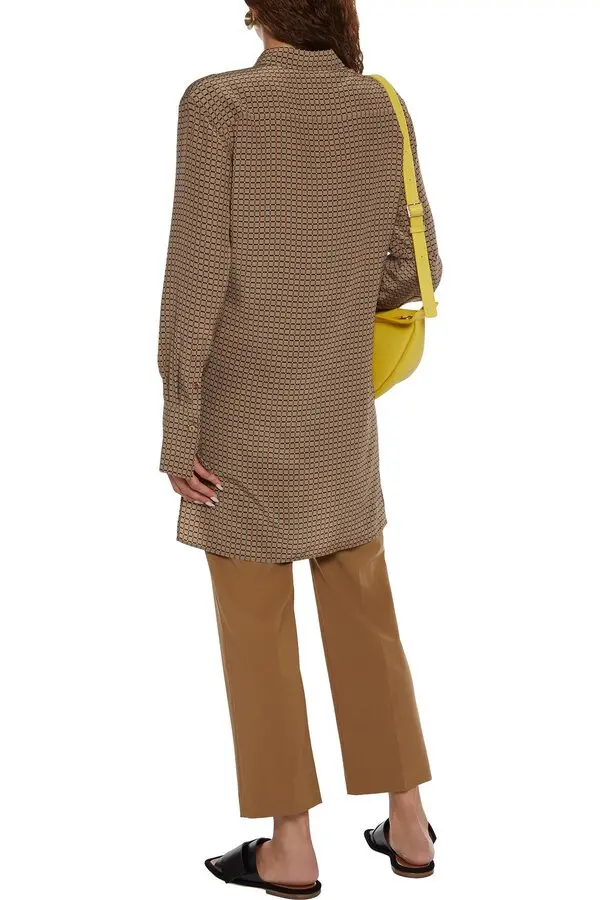 JOSEPH Printed Silk Crepe De Chine Shirt