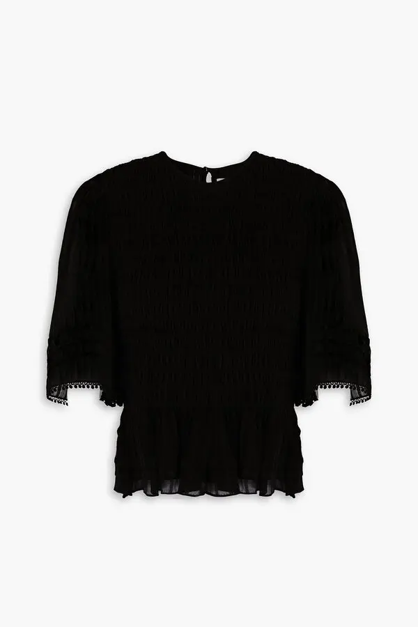 MARANT ETOILE Janette Crepon Peplum Top