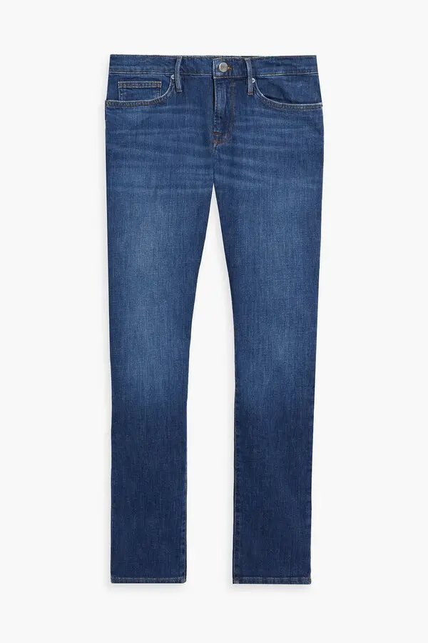 FRAME L'homme Slim Fit Faded Denim Jeans - Dark Denim