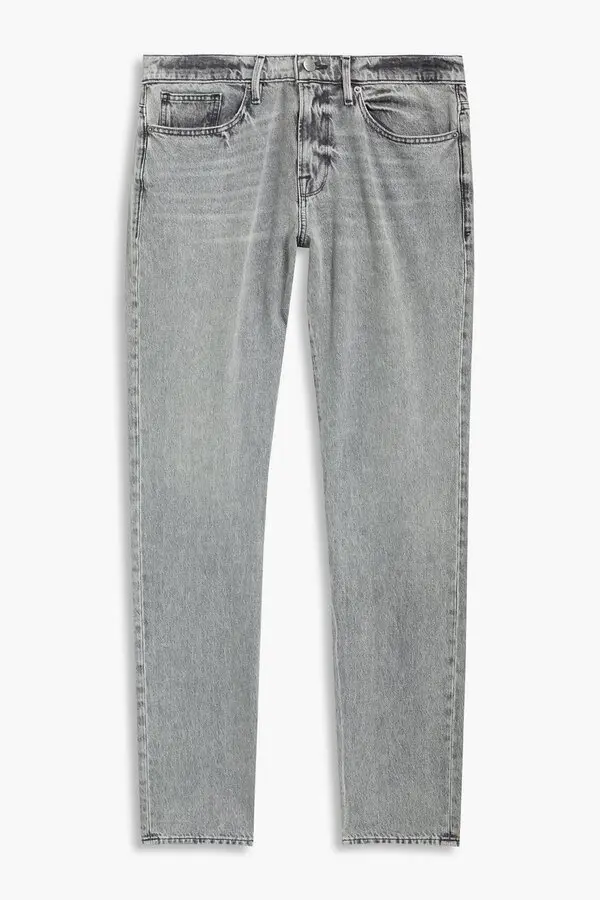 FRAME Slim Fit Bleached Denim Jeans - Anthracite