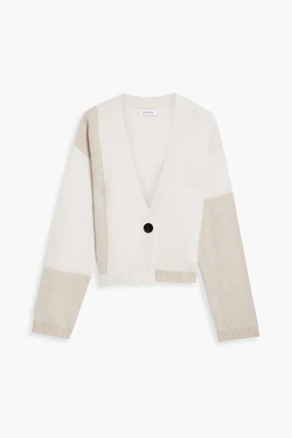 Naadam Two-tone Cashmere Cardigan - Beige