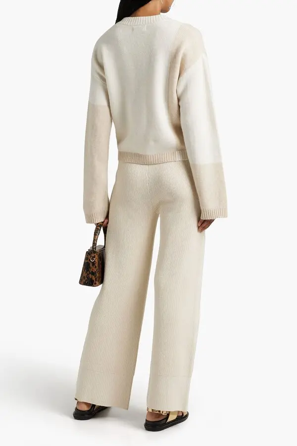 Naadam Two-tone Cashmere Cardigan