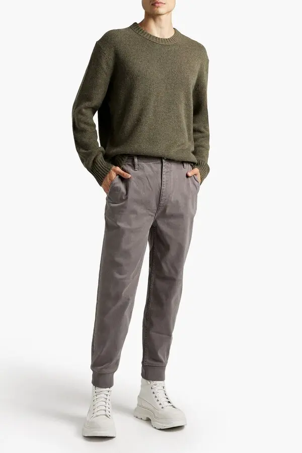 FRAME Mélange Cashmere Sweater - Army Green