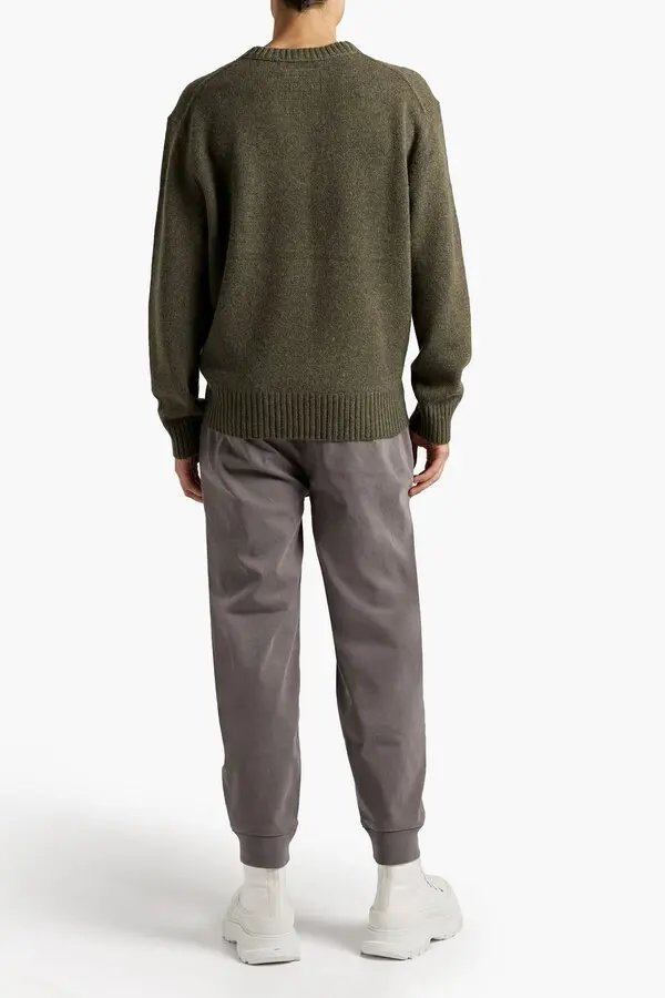 FRAME Mélange Cashmere Sweater - Army Green