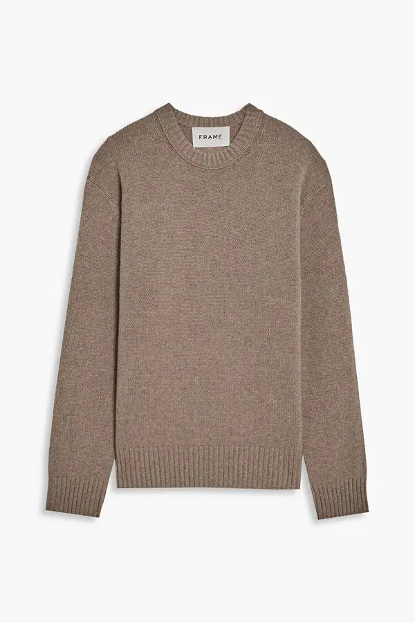 FRAME Mélange Cashmere Sweater - Taupe