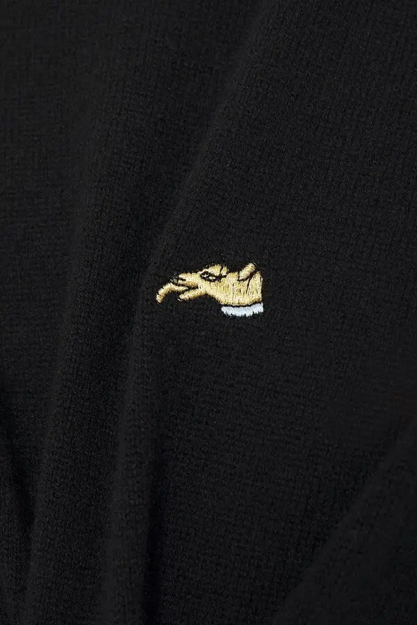 Bella Freud Metallic Striped Cashmereblend Turtleneck Sweater