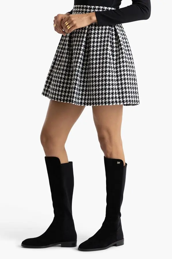 STUART WEITZMAN Keelan City Microstretch And Suede Knee Boots - Black