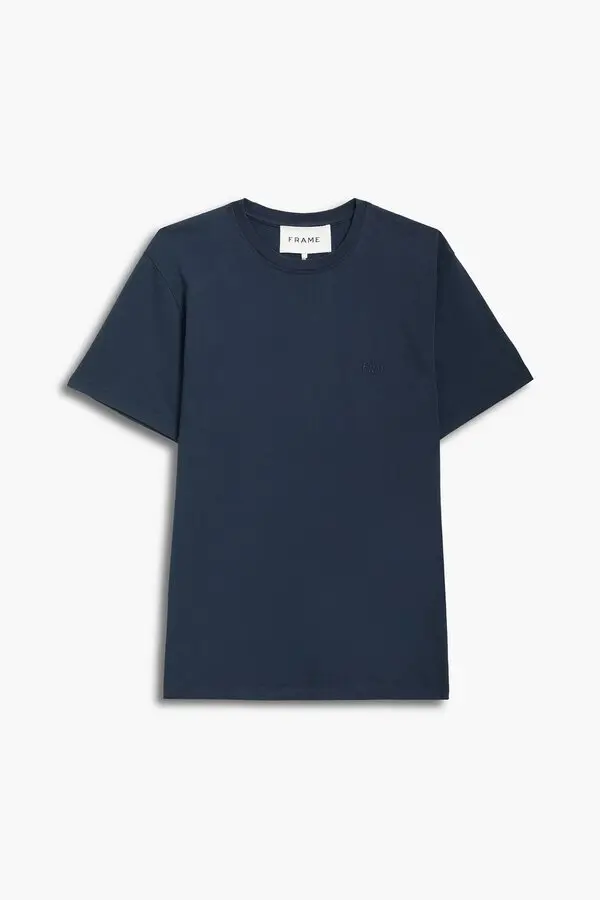 FRAME Embroidered Cottonjersey Tshirt