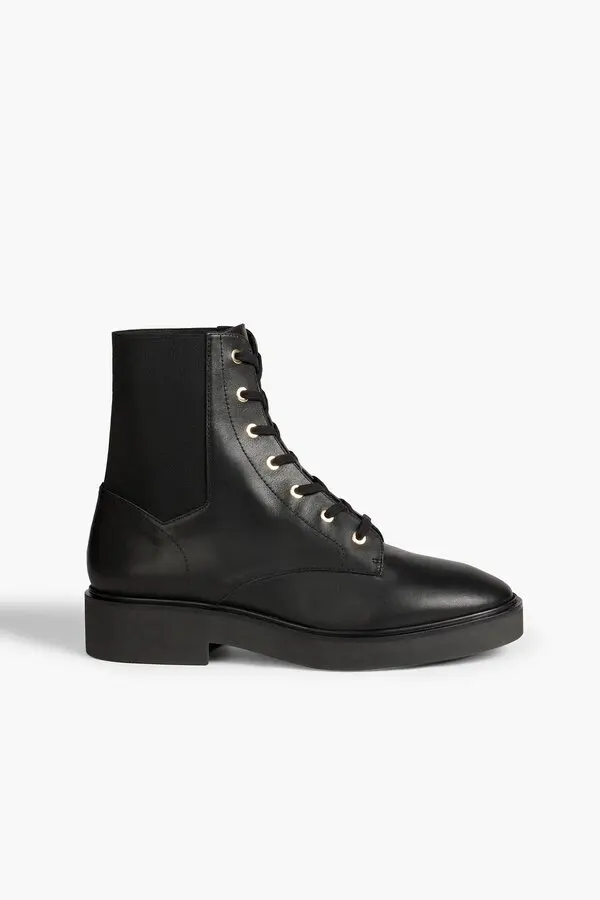 STUART WEITZMAN Henley Leather Combat Boots