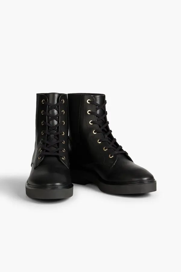 STUART WEITZMAN Henley Leather Combat Boots
