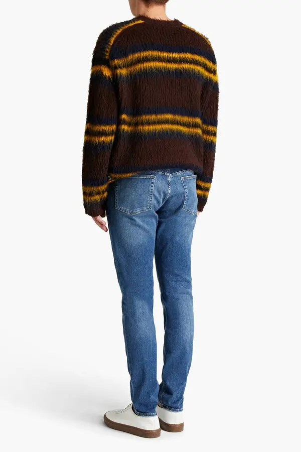 FRAME Skinny Fit Faded Denim Jeans - Mid Denim