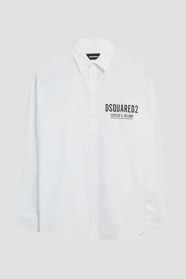 Dsquared2 Printed Cottonpoplin Shirt - White