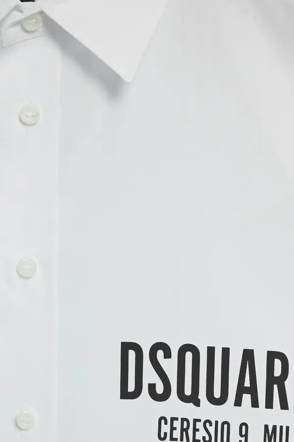 Dsquared2 Printed Cottonpoplin Shirt - White