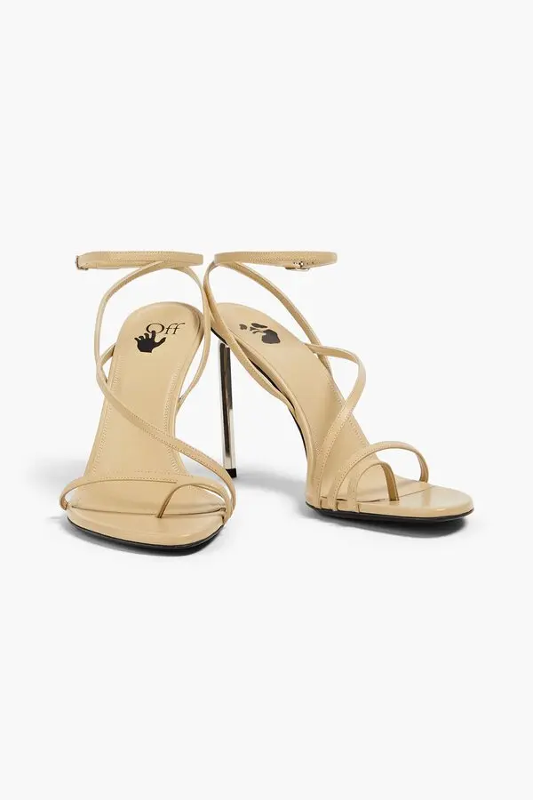 Off-White Allen Leather Sculptural Heel Sandals