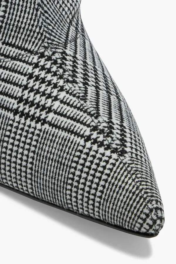 GIUSEPPE ZANOTTI Houndstooth Stretch-knit Sock Boots